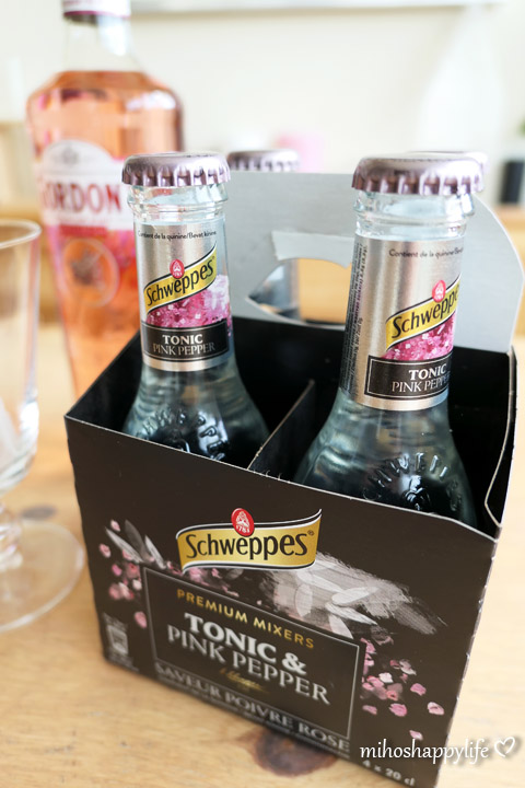 How to make a Pink Gin Tonic Cocktail | Recipe | Miho's Happy Life