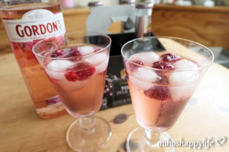 How to make a Pink Gin Tonic Cocktail | Recipe | Miho's Happy Life