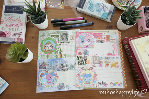 Sticker Haul & Envelope Making | Poroful.com | Miho's Happy Life