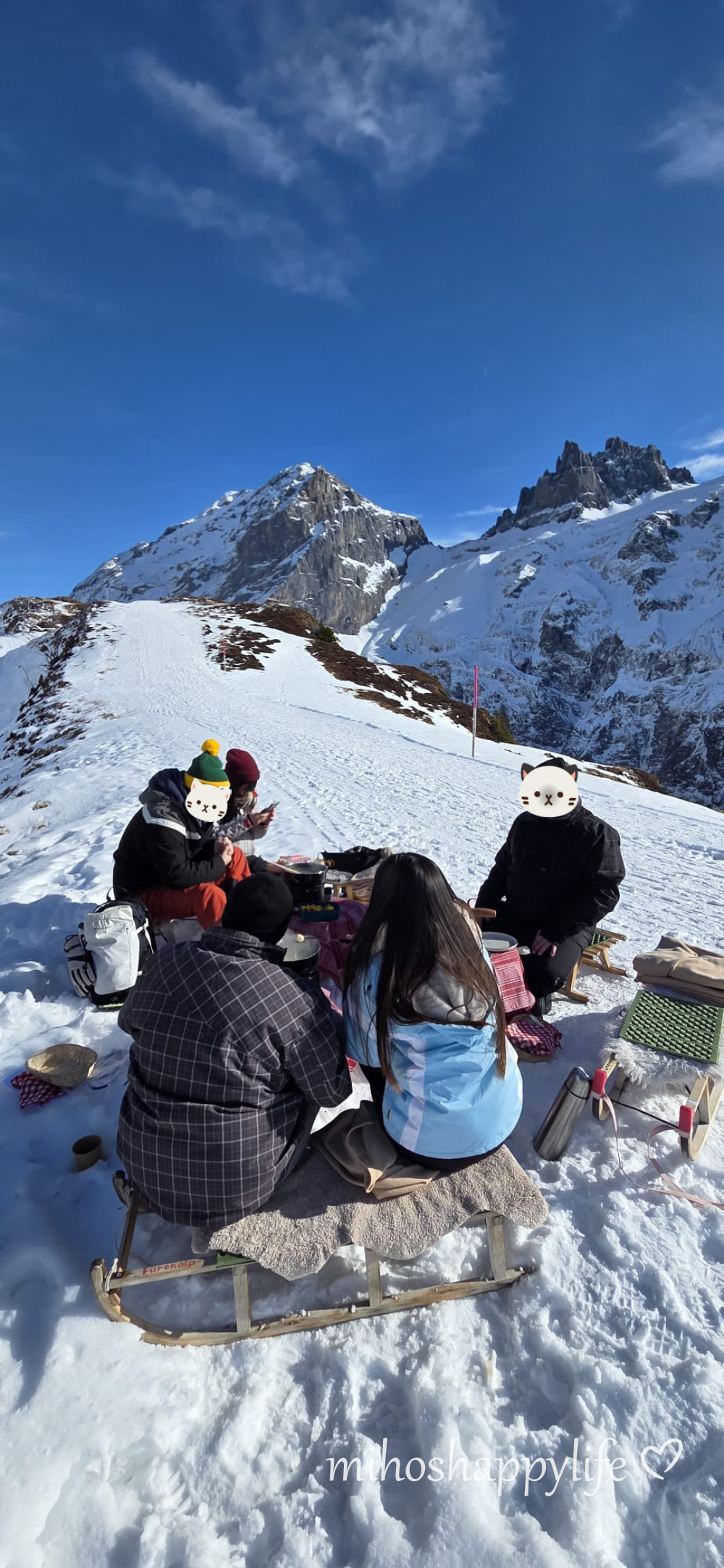 Fondue Sledge Experience in Switzerland | Fürenalp Engelberg | Miho's ...